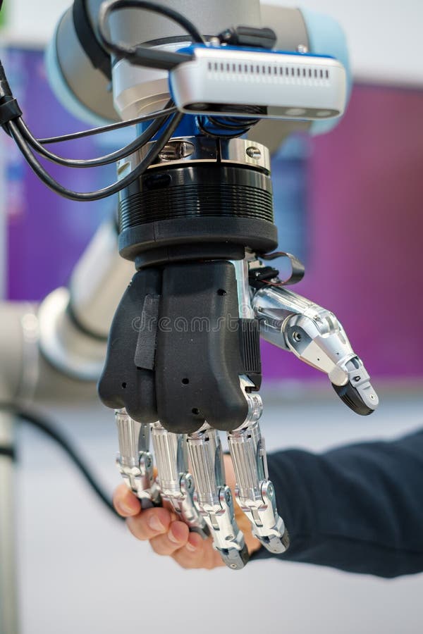 Robot hand macro close up stock image. Image of cyber - 147237363