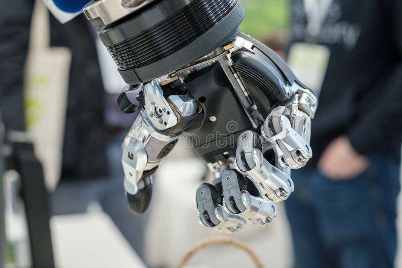 Robot hand macro close up stock image. Image of technology - 147529519