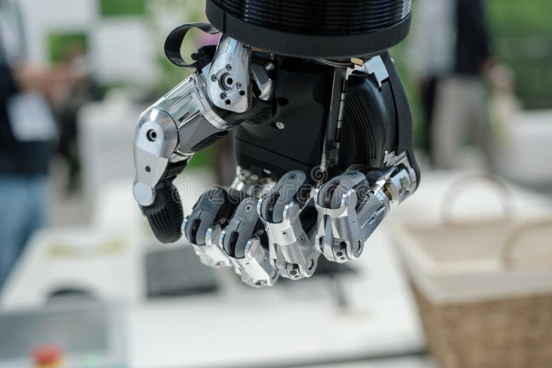 Robot hand macro close up stock image. Image of metallic - 147529707