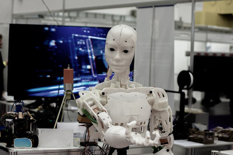 Robot Hand with Moving Phalanges of Fingers Stock Image - Image of bent ...