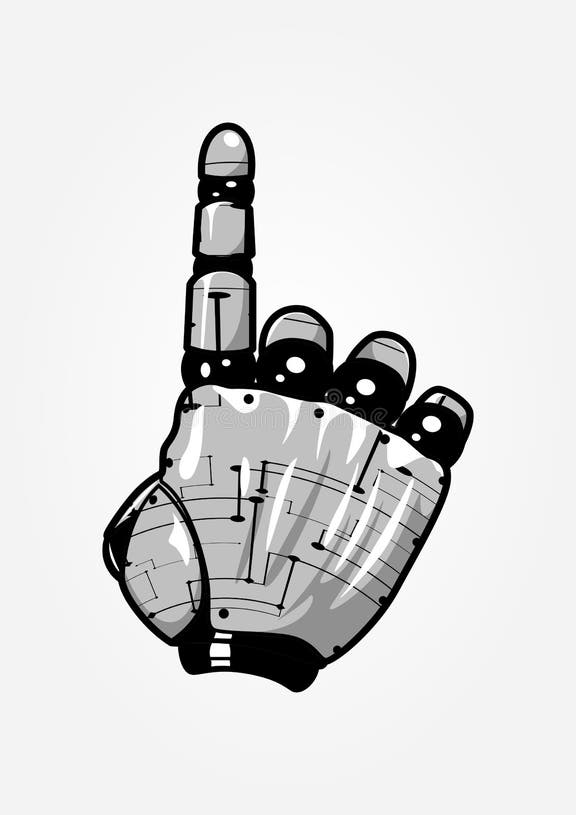 Robot Hand One Finger Illustration Vector Art Stock Photo ...