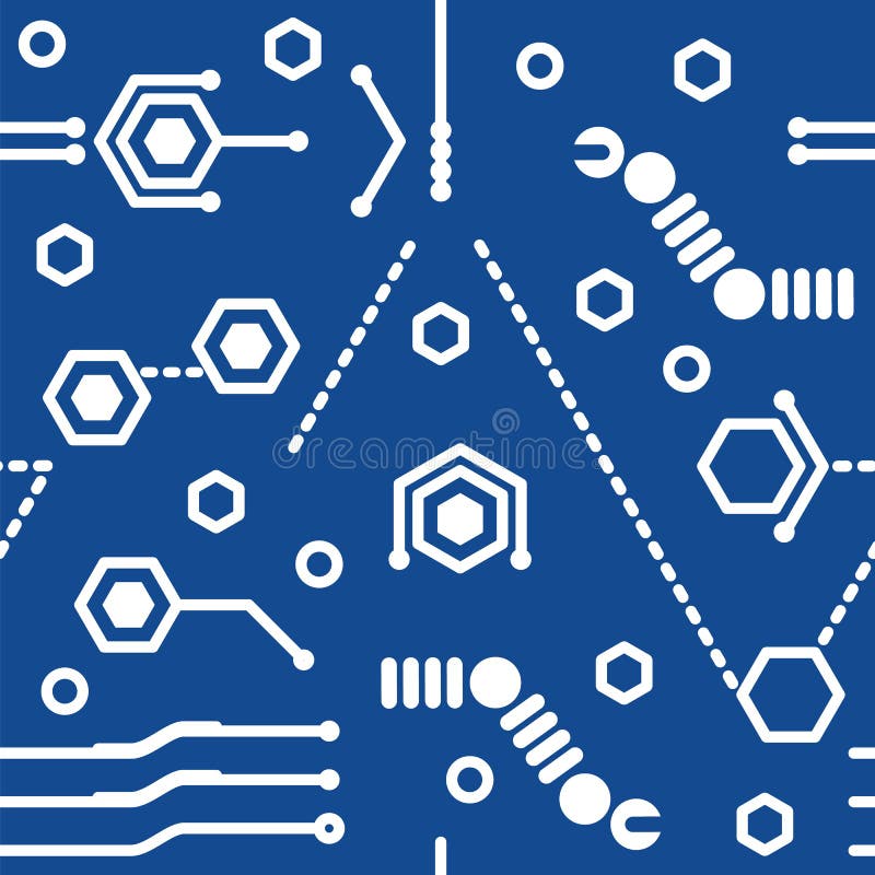 Robot Hand Pattern. Science Abstract Flat Background. Stock ...