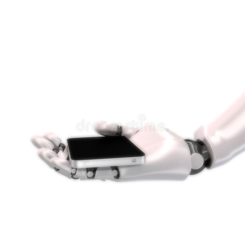 Robot hand phone stock illustration. Illustration of electronic - 54933389