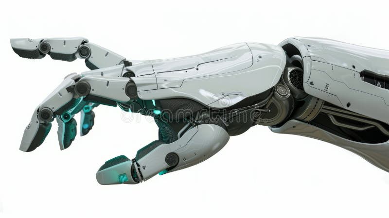 Robot Hand is Pointing by Index Finger or Forefinger, Gesture Isolated ...