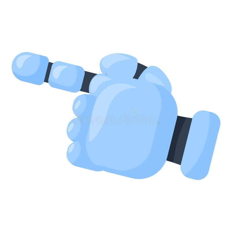 Robot Hand Pointing with Index Finger Gesture Stock Vector ...