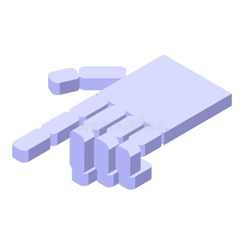Robot Hand Pointing Index Finger in Isometric View Stock Illustration ... Robot Hand Pointing Index Finger in Isometric View Stock Illustration ...