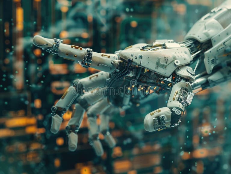 Robot Hand Reaching for Object Stock Photo - Image of grasping ...