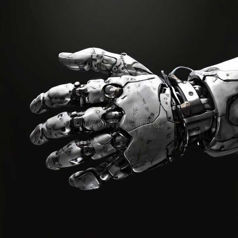 A Robot Hand Showing Gestures Stock Illustration - Illustration of ...