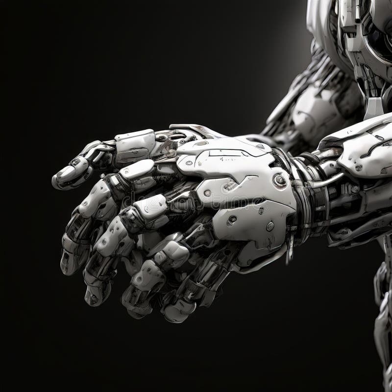 A Robot Hand Showing Gestures Stock Illustration - Illustration of ...