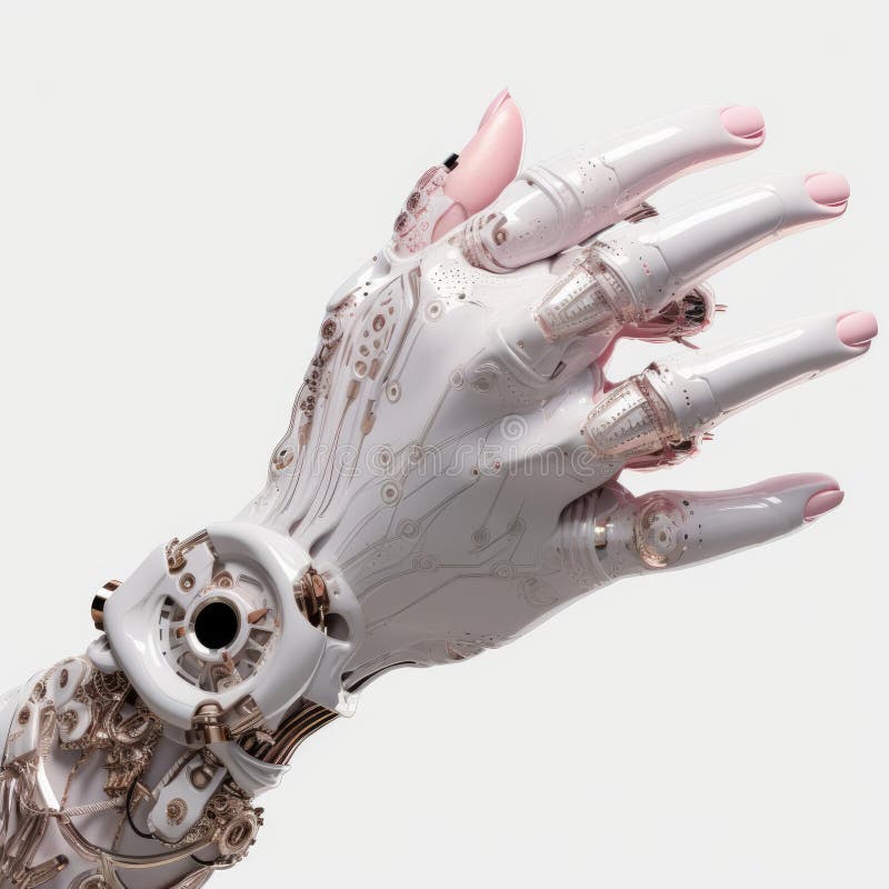 Robot Hand Showing Gestures Stock Photo - Image of design, cyborg ...