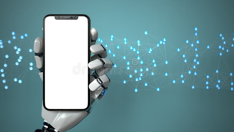 Robot Hand Welcome stock illustration. Illustration of humanoid - 148854668