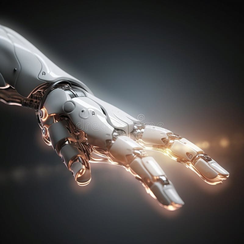 Robot Hand, Technology and Ai with Futuristic, Cyborg and Android with ...