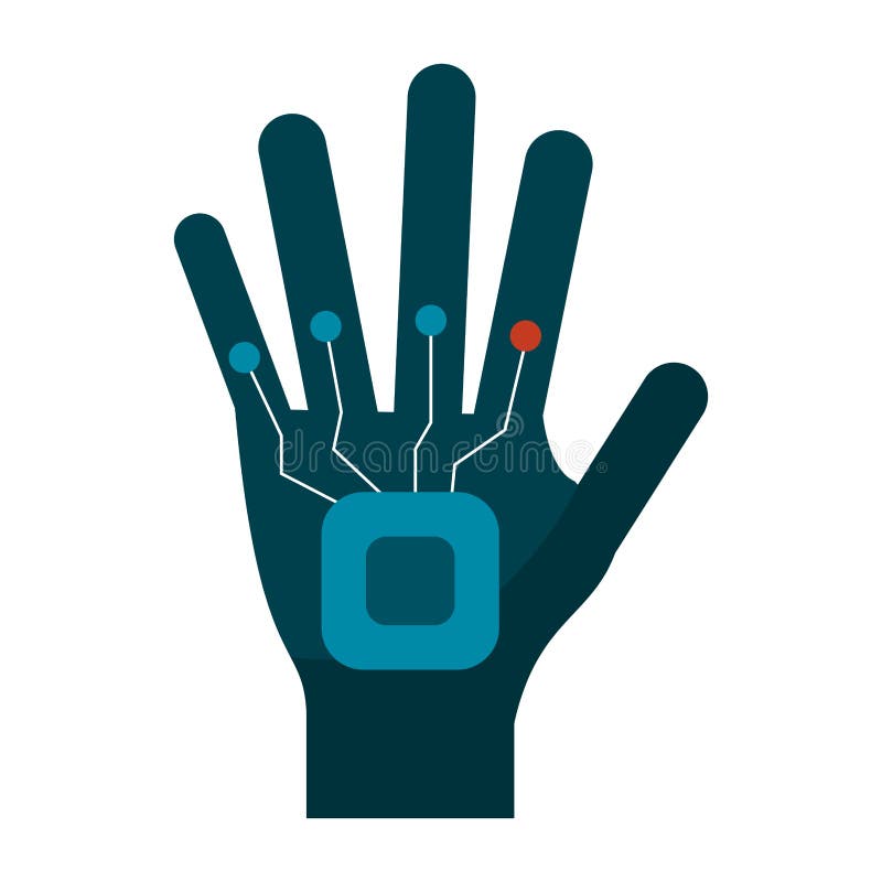 Robot hand technology stock vector. Illustration of futuristic - 141267795