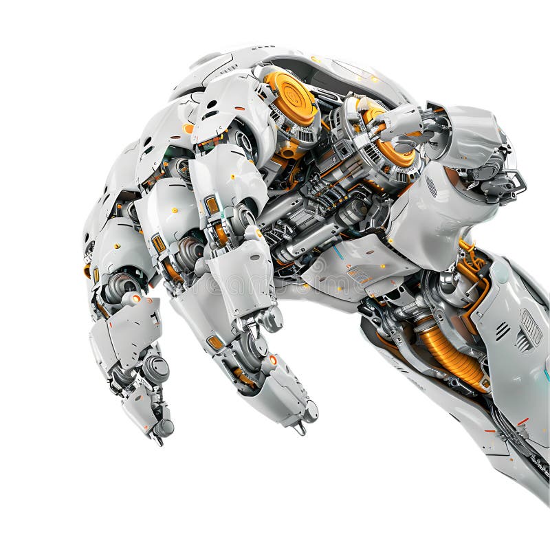 Robot Hand on Transparent Background - Ai Generated Stock Illustration ...