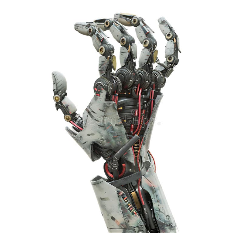 Robot Hand on Transparent Background - Ai Generated Stock Illustration ...