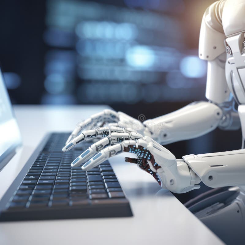 198 Robot Hand Using Keyboard Stock Photos - Free & Royalty-Free Stock ...