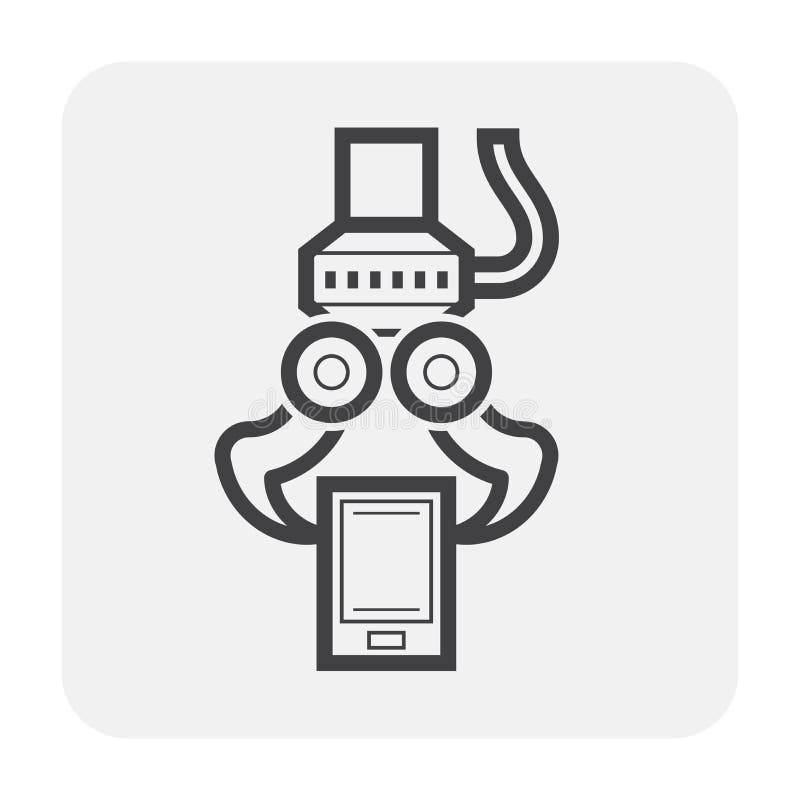 Robot hand icon stock vector. Illustration of operator - 189179436