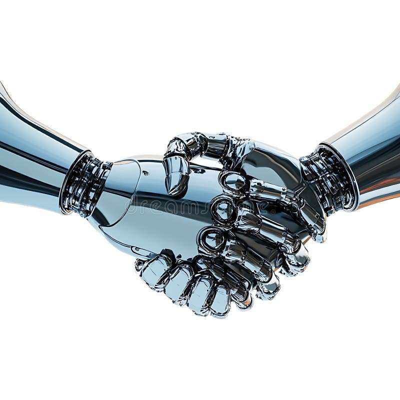 Rendering Humanoid Robot Handshake Stock Illustrations – 332 Rendering ...