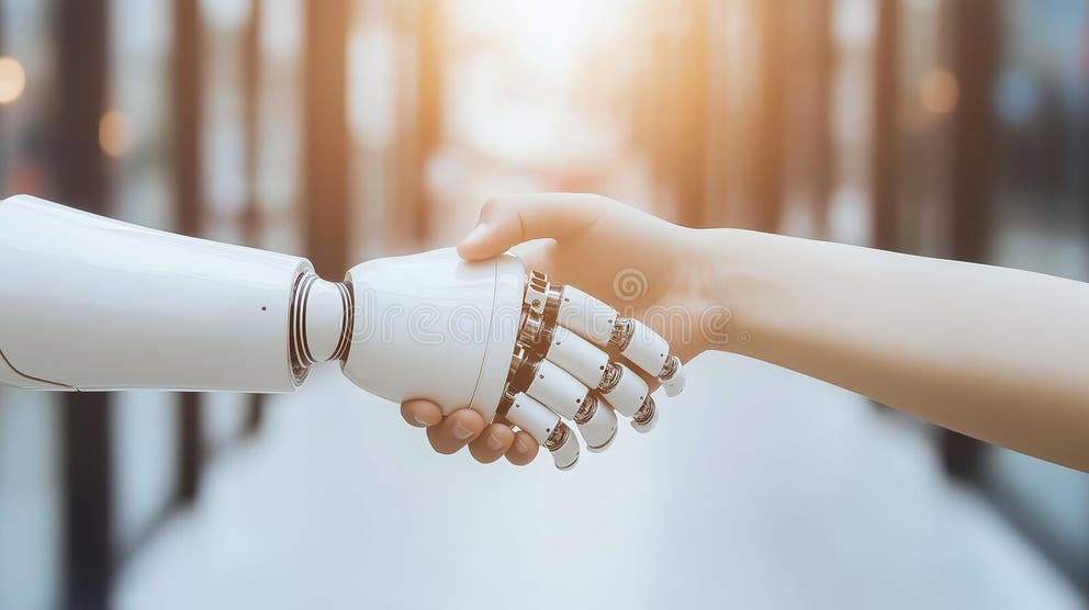 Robot Handshake with Human To Collaborate Future Technology Development ...