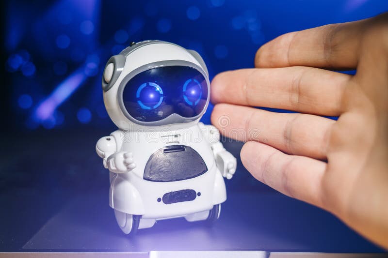 Robot Handshake with People. Digital Age Development Stock Photo ...