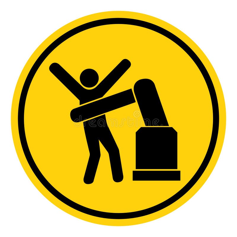 Robot Hazard Symbol Sign, Vector Illustration, Isolate on White ...