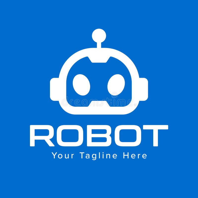 Robot Head Artificial Intelligence Cartoon Avatar Icon Logo Stock ...