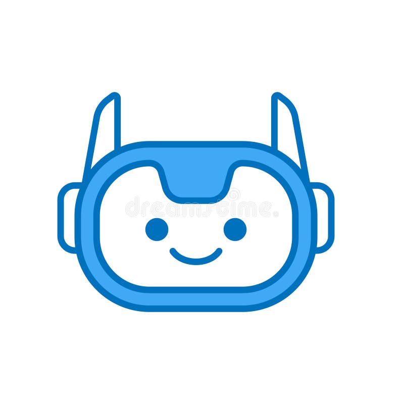 Robot Head Avatar Vector Design. Cartoon Robot Head Icon Stock Vector ...