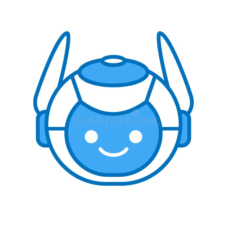 Robot Head Avatar Vector Design. Cartoon Robot Head Icon Stock Vector ...