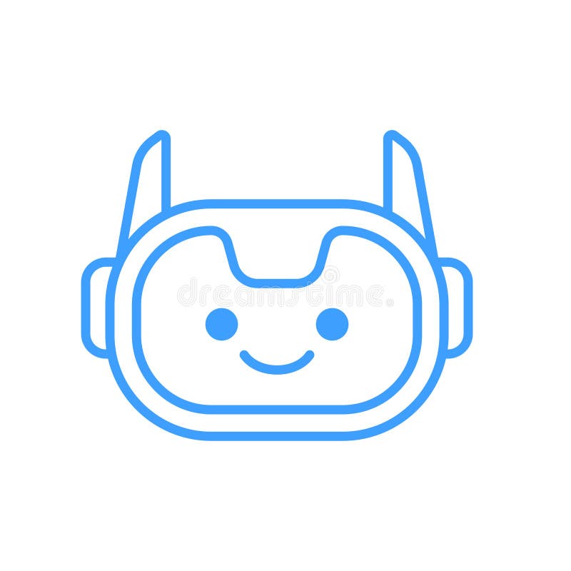 Robot Head Avatar Vector Design. Cartoon Robot Head Icon Stock Vector - Illustration of ...