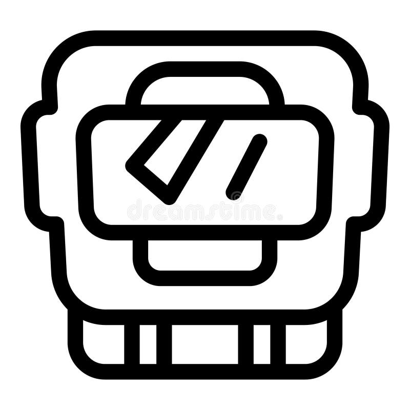 Robot Head is Displaying Information on Its Screen Stock Vector ...