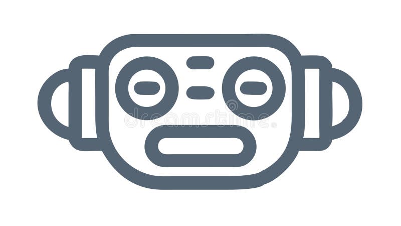 Robot Head Icon Vector Graphic, Technology AI Symbol, Vector Design Generative AI Stock Vector ...
