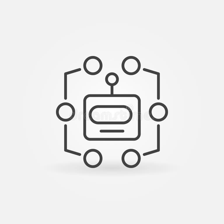 Bot Vector Outline Icon Stock Illustrations – 5,968 Bot Vector Outline ...