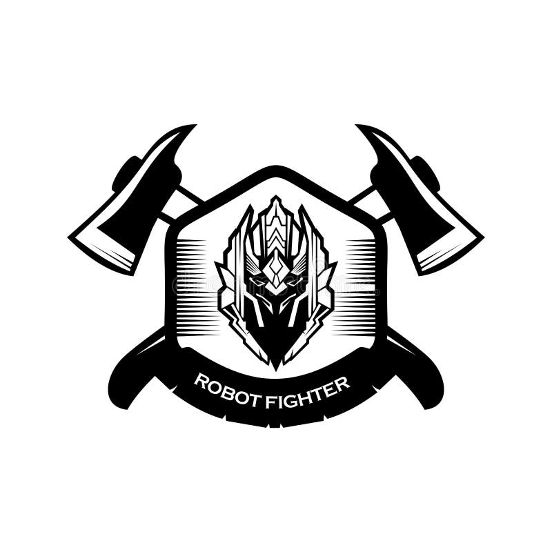 Robot Head Logo Design Vector Template Stock Vector - Illustration of ...