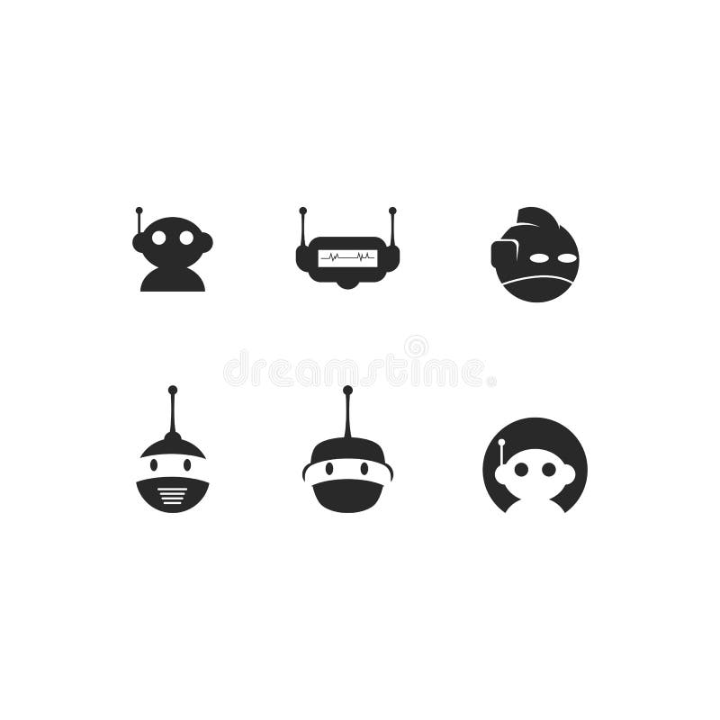 Robot head logo stock vector. Illustration of chatbot - 164813800