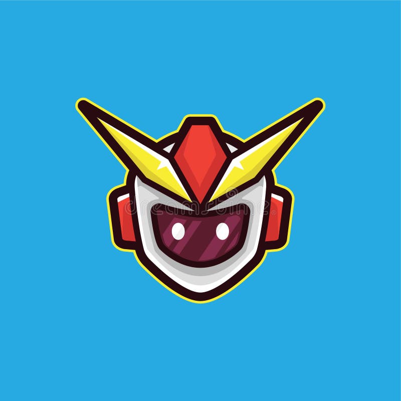 Robot Head Mascot Logo Template Stock Illustration - Illustration of ...