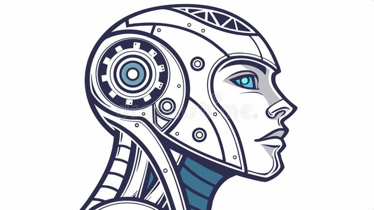 Robot Head Profile, Futuristic Technology, AI Design Vector Design ...