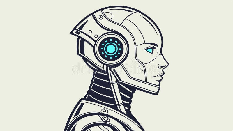 Robot Head Drawing