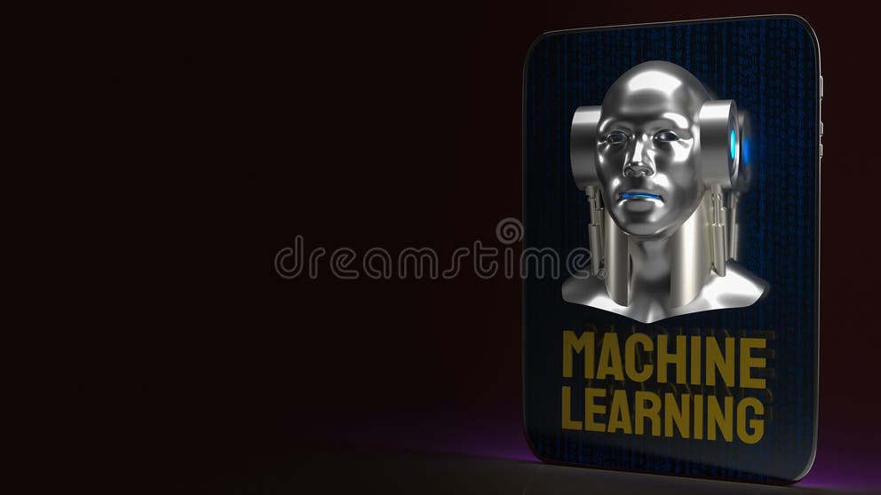 The Robot Head for Sci and Technology or Machine Learning Content 3d ...