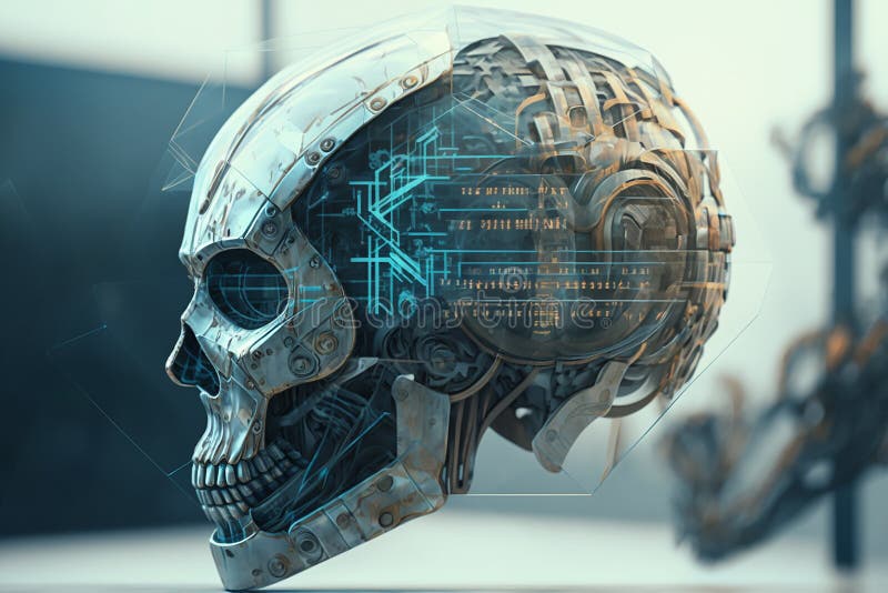 Cyber Human Skull Stock Illustrations – 432 Cyber Human Skull Stock ...