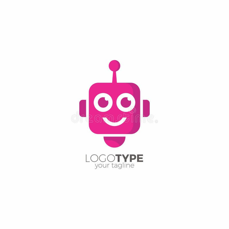 Robot Head Smile Logo stock vector. Illustration of cyborg - 306636792