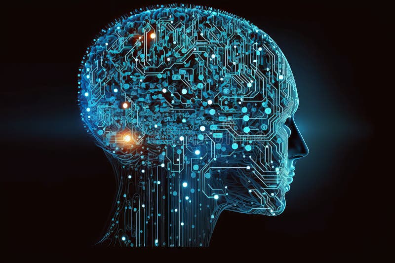 Robot Head, Technology and Engineering Concept Stock Illustration ...