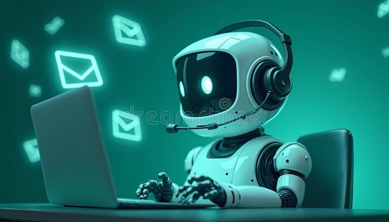 AI Email Management stock illustration. Illustration of modern - 378932310