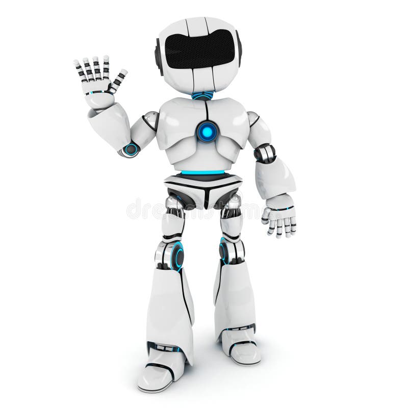 Hallo, robot stock illustratie. Illustration of robotachtig - 32005115