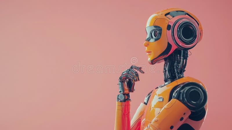 Robot Holding a Microphone on Stage during a Performance in an Indoor ...