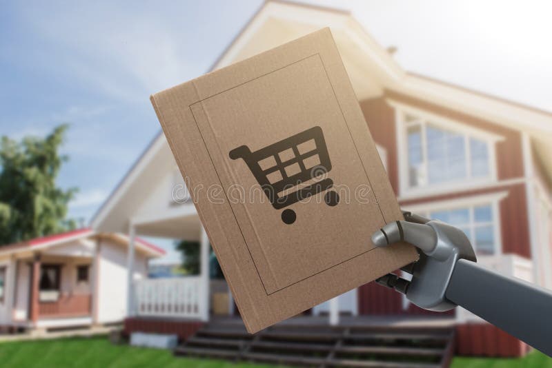 Automatic Unmanned Delivery Stock Photo - Image of retail, purchase ...