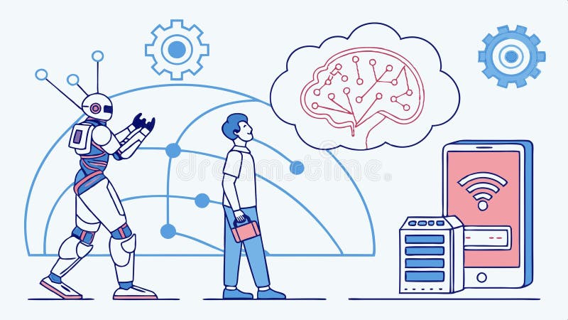 Robot and Human Connection, Tech Future, AI Interaction, Digital Bond ...