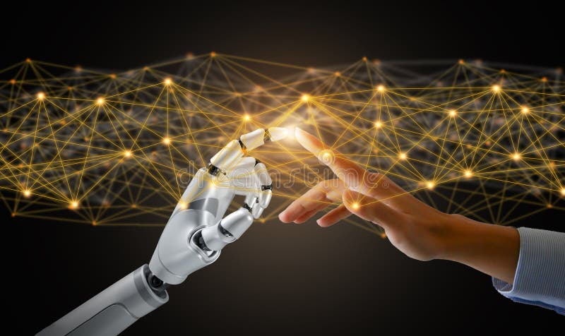 Ai Machine Learning Hands Robot Human Touching Big Data Network ... Ai Machine Learning Hands Robot Human Touching Big Data Network ...