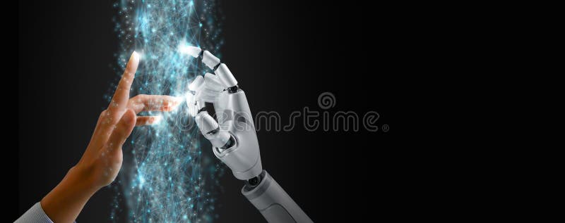 Robot and Human Hands Touching Stream of Information in Coexistence for ...