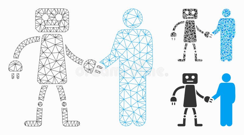 Robot Human Handshake Stock Illustrations – 4,223 Robot Human Handshake ...