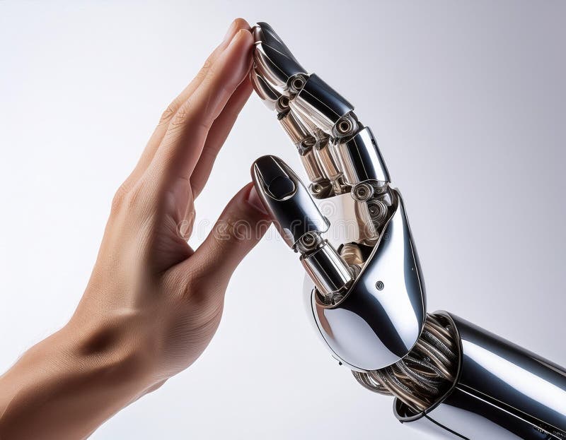 Robot Human High Five Ai Technology Stock Photos - Free & Royalty-Free ...